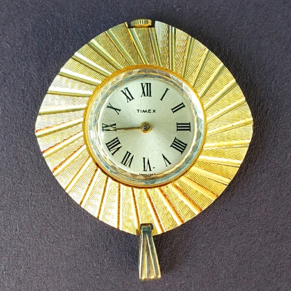 Timex | Accessories | Timex Gold Sunburst Manual Pocket Watch | Poshmark